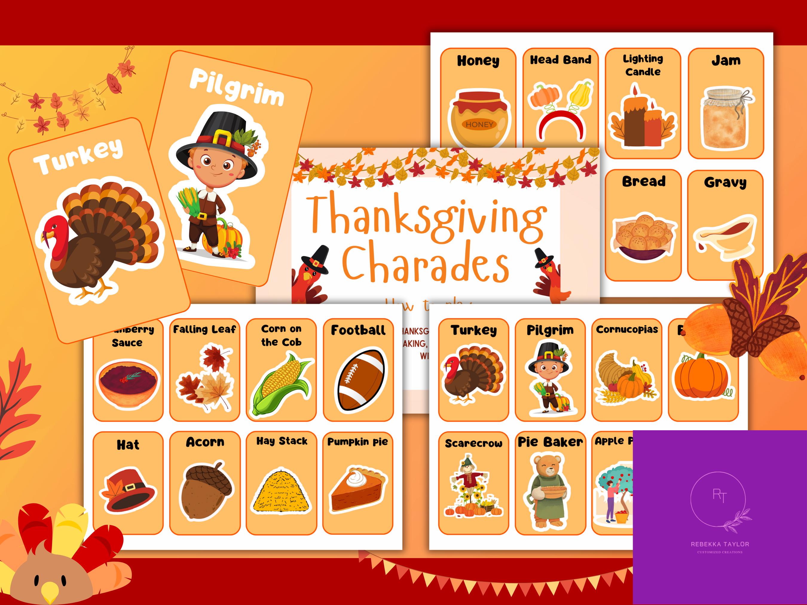 Thanksgiving Game Bundle - 3 Fun Printable Games - PDF Instant Download ...
