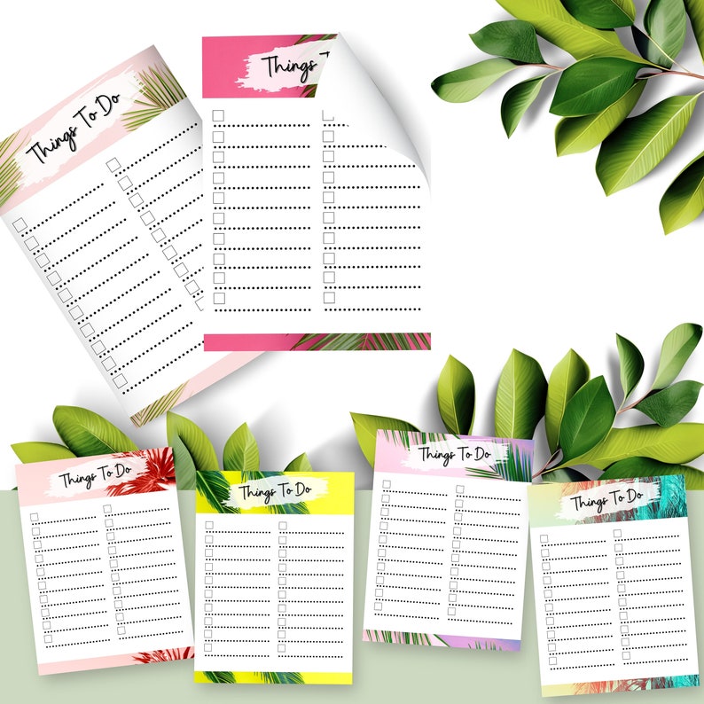 Neon Things to Do PRINTABLE to Do List Multiple Designs PDF - Etsy