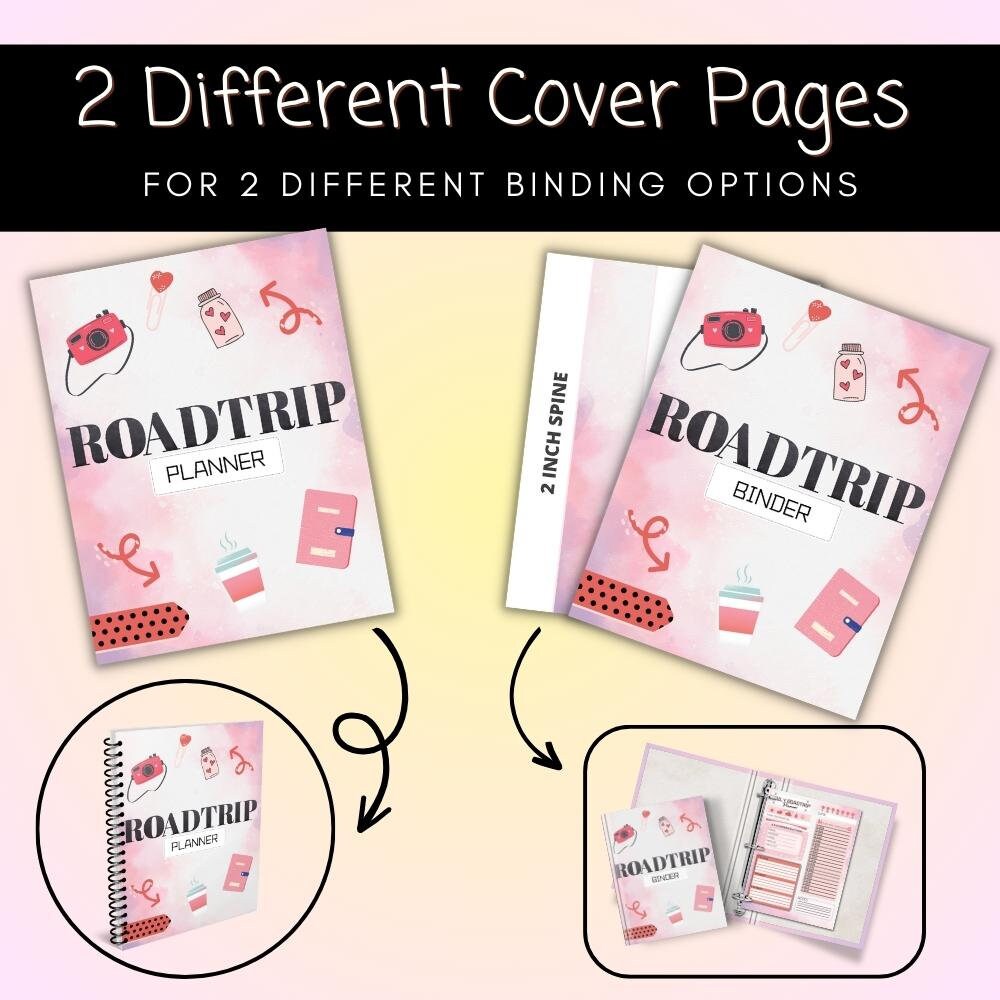 83 Page Pink PRINTABLE Road Trip Planner Road Trip Binder - Etsy