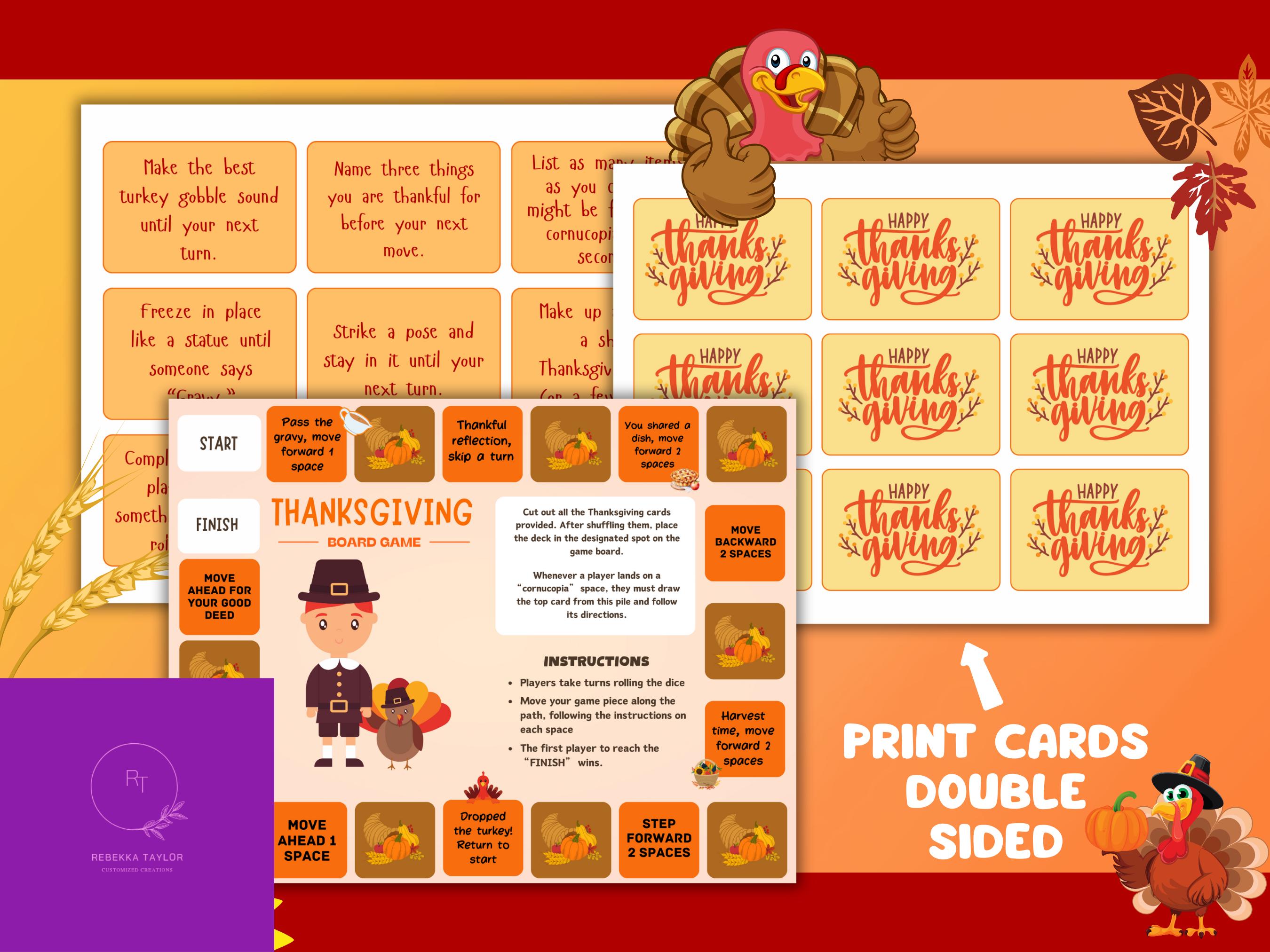 Thanksgiving Game Bundle - 3 Fun Printable Games - PDF Instant Download ...
