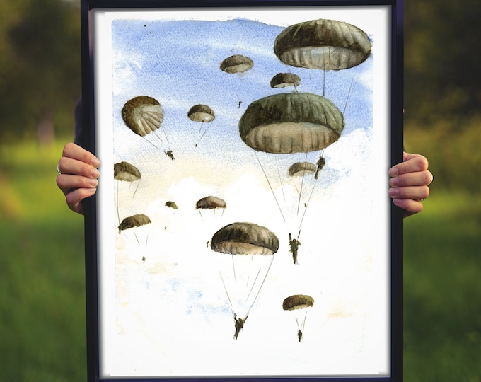 Airborne Paratroopers | Military Army Special Forces Military Inspired | Original Watercolour ...