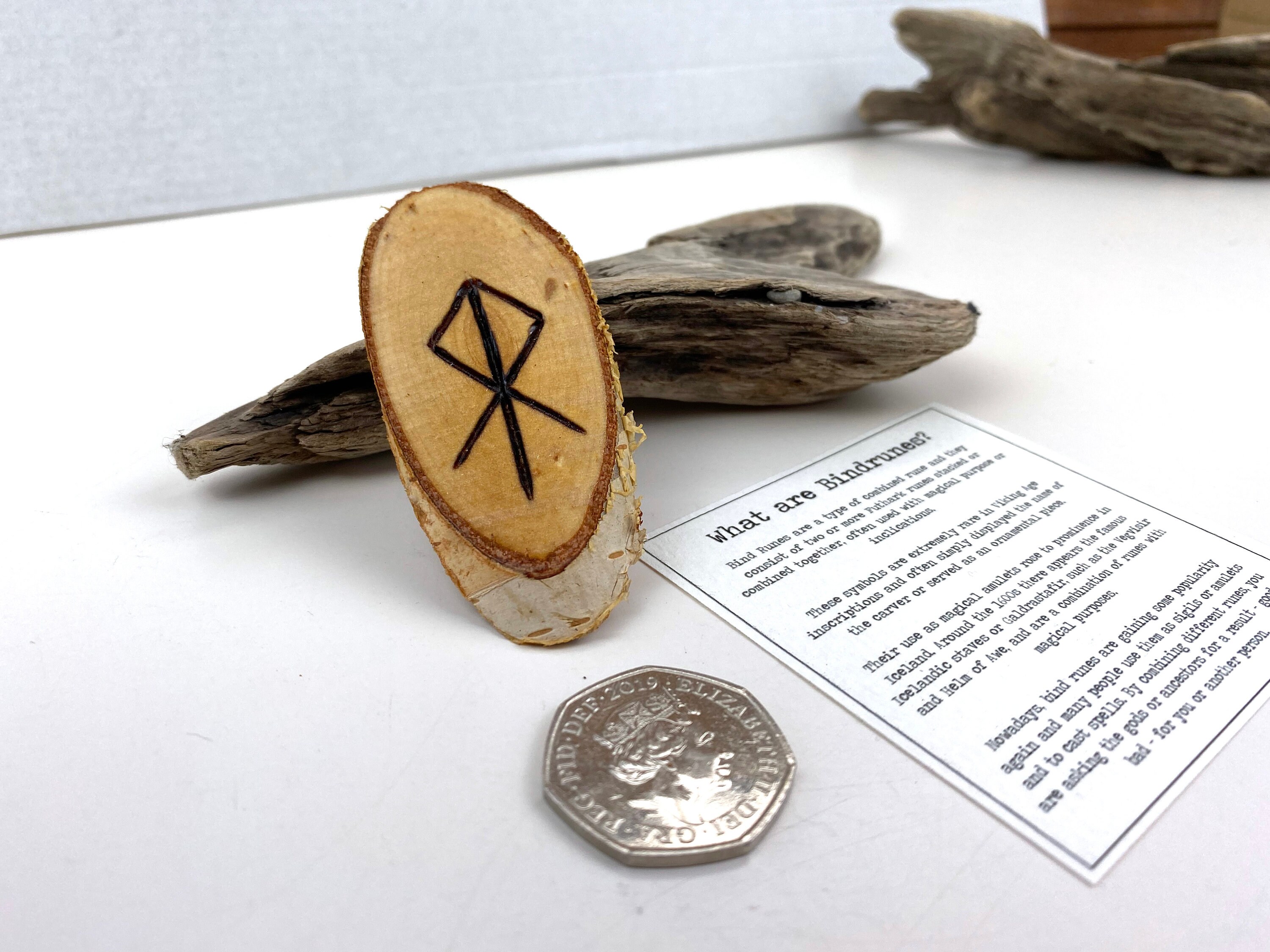 COURAGE Bindrune Rune Handmade Pyrography Brand Carved | Etsy