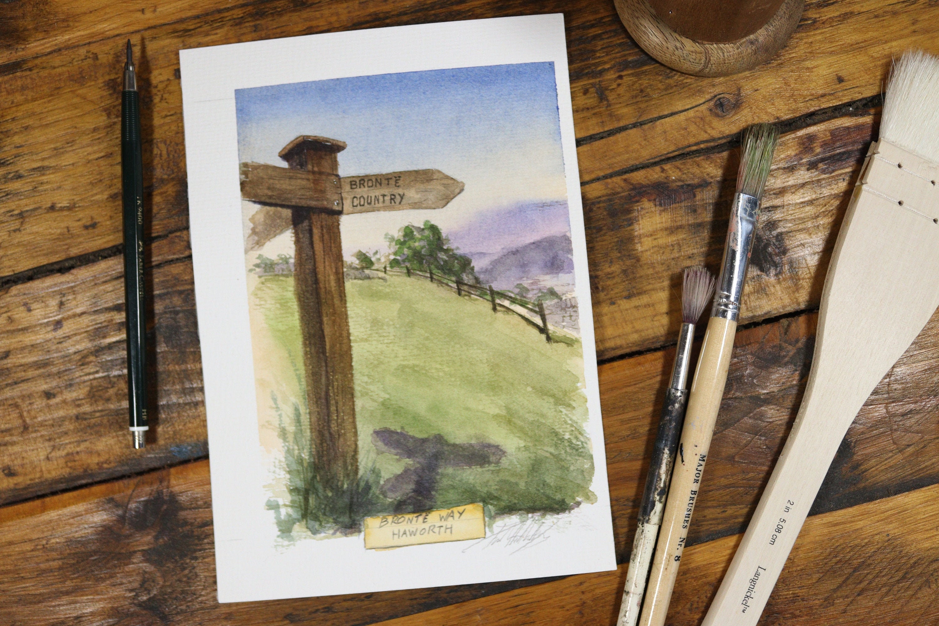 Painting Yorkshire Moors Bronte Country Landscape Scenery Original ...