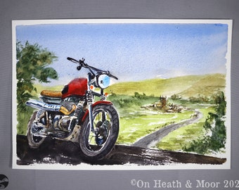 Cafe Racer Painting - Etsy