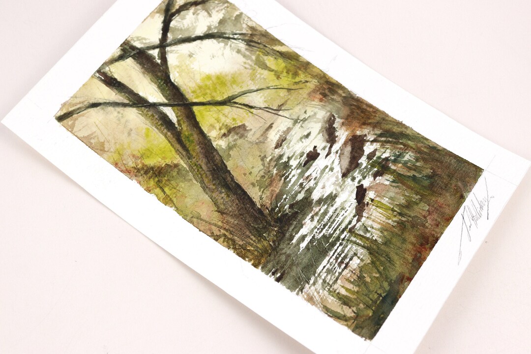 Woodland Stream Acquerello / Of Brook and Birdsong - Etsy Italia