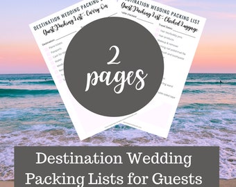 CANVA Template Wedding Weekend Packing List, Everything to Buy & Pack ...