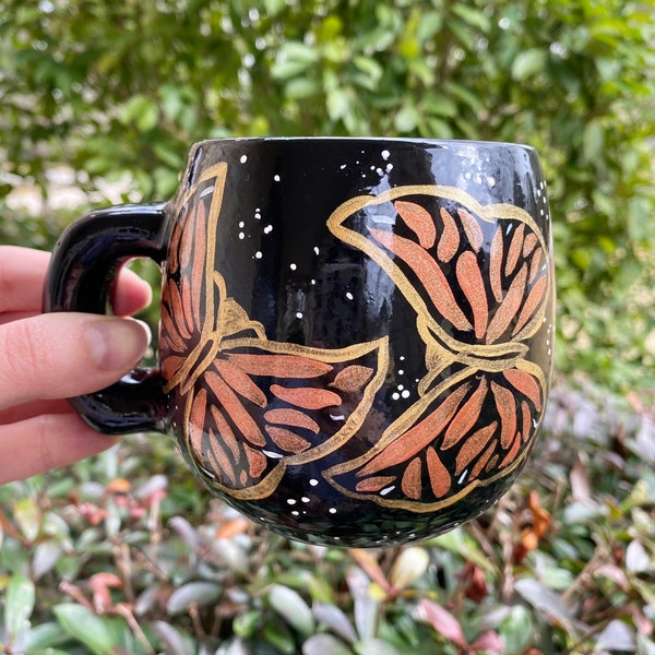 Ceramic Monarch Butterfly Mug - Etsy