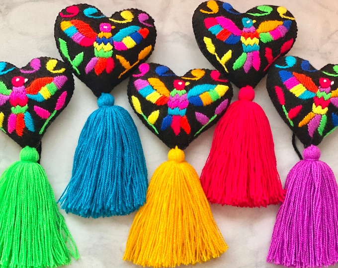 Tenango Tassel, Otomi Tassel, Colorful Tenango Art, Tenango Embroidery ...