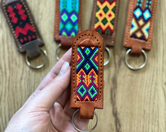 Weaved Keychains, Leather Keychain for Men, Leather Mens Keychain ...