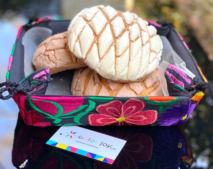 Mexican Bread Basket Embroidered Bread Basket Chips Basket | Etsy