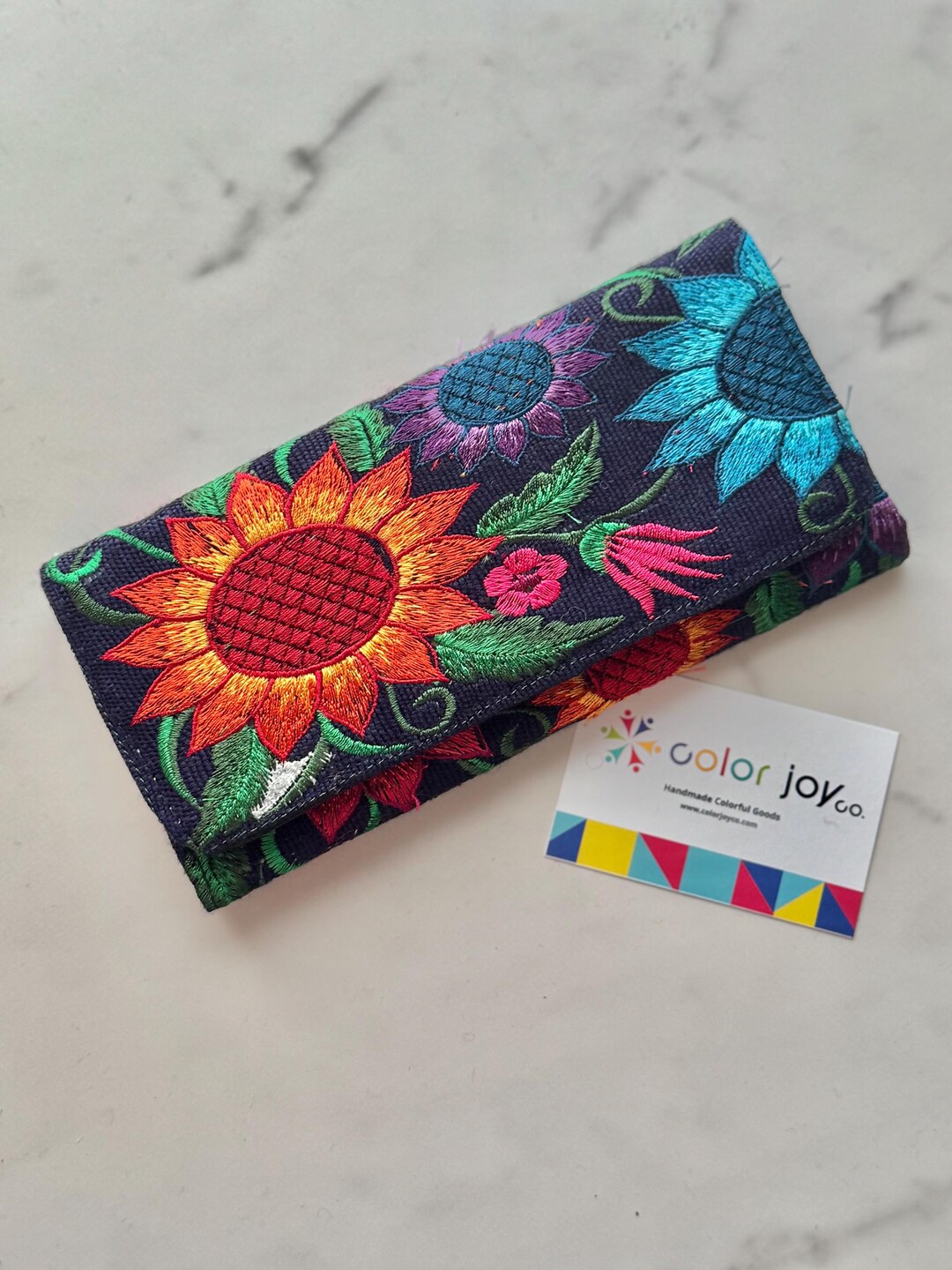 Handmade Floral Embroidered Wallet: Chiapas Mexican Clutch - Etsy