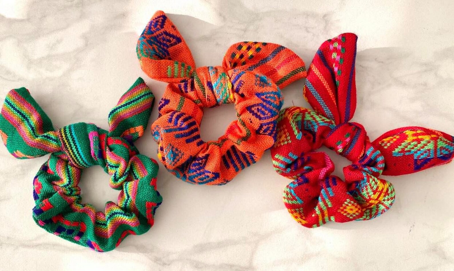 Scrunchies Handmade Bow Cambaya Scrunchies Mexican Hair - Etsy