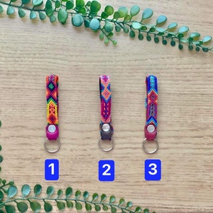 Weaved Keychains, Leather Keychain for Men, Leather Mens Keychain ...