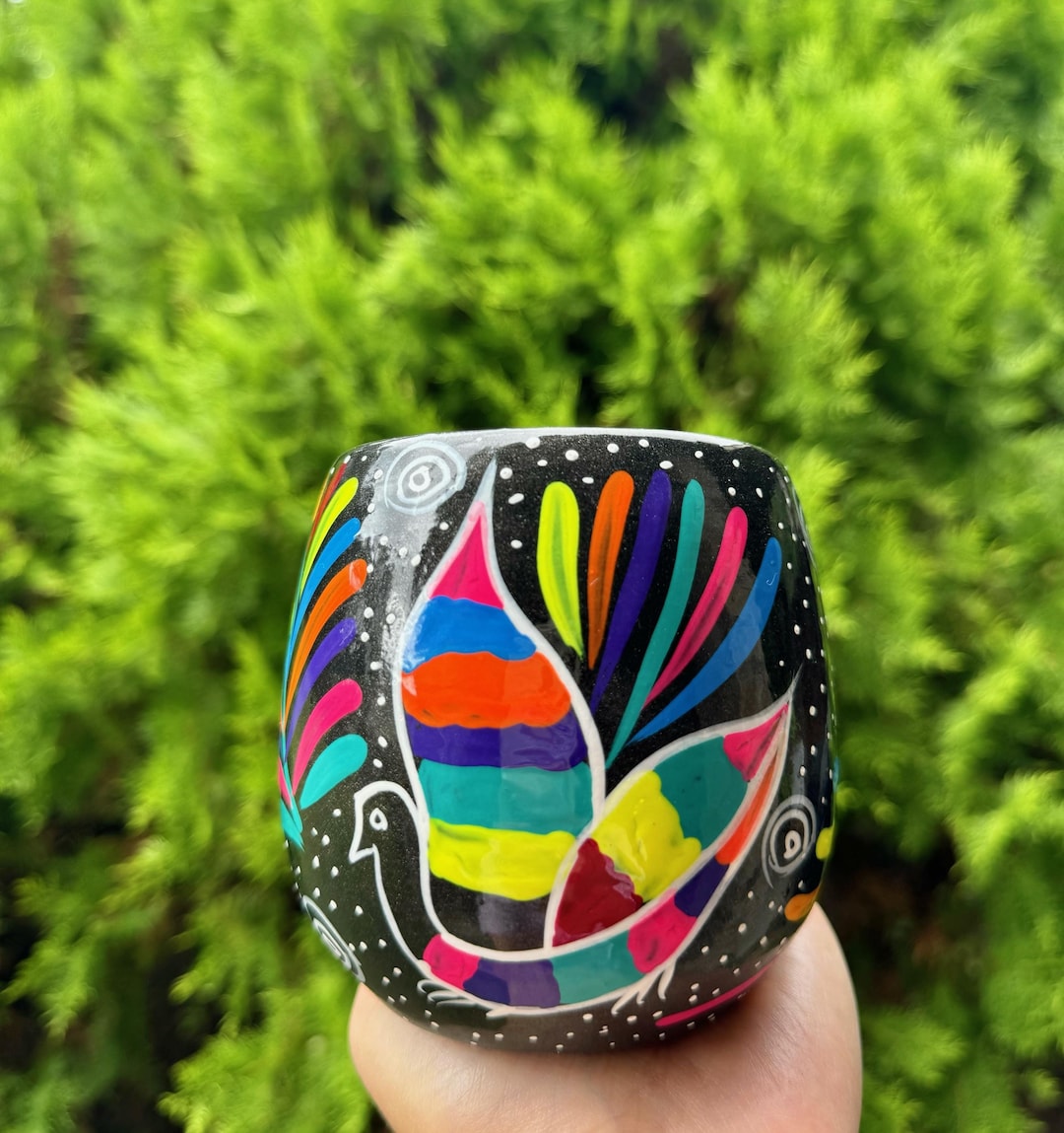 Tenango Mug, Otomi Mug, Mexican Clay Mug, Mug Handmade, Hand Painted ...
