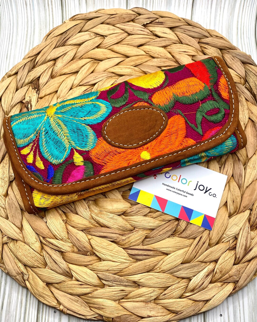 Embroidered Wallet, Floral Embroidery Wallet, Wallet Women, Gift for ...