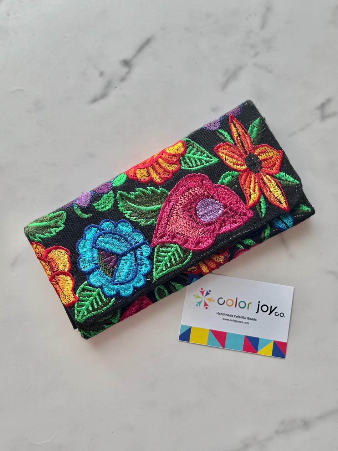 Embroidered Wallet, Floral Embroidery Wallet, Wallet Women, Gift for ...