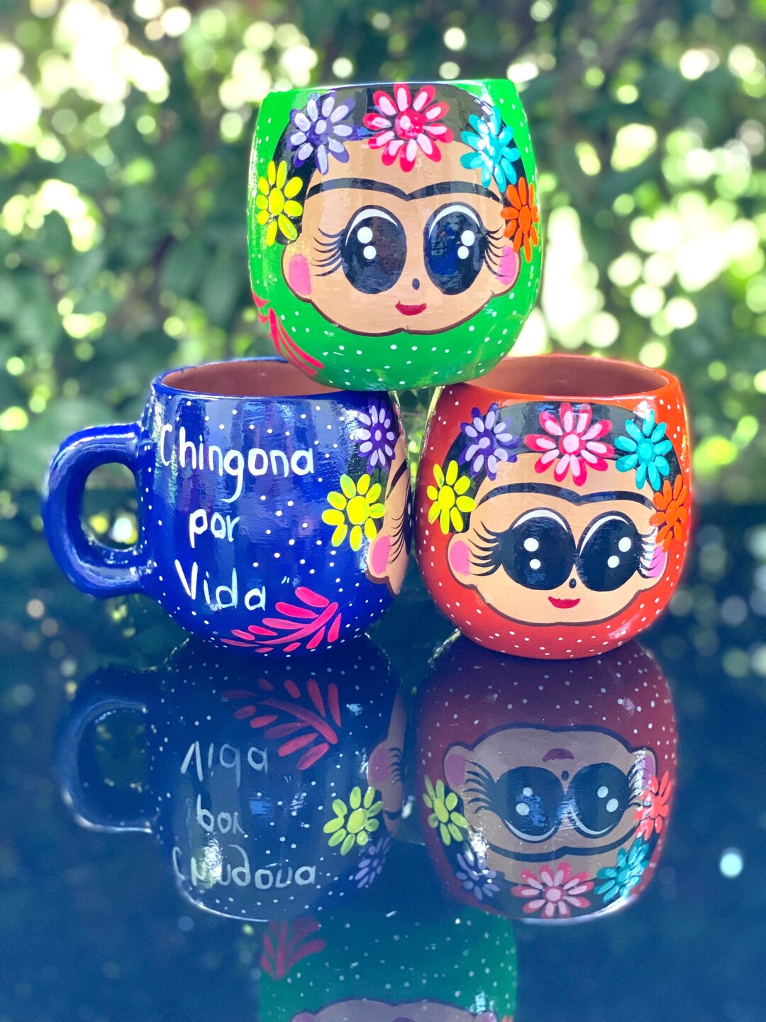 Chingona Por Vida Frida Mug Chingona Girl Mug Hand Painted - Etsy