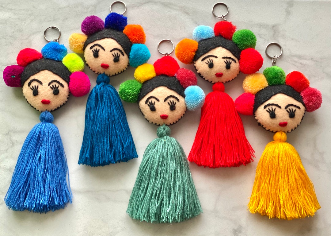 Frida Kahlo Tassel: Colorful Embroidered Bag Charm - Etsy