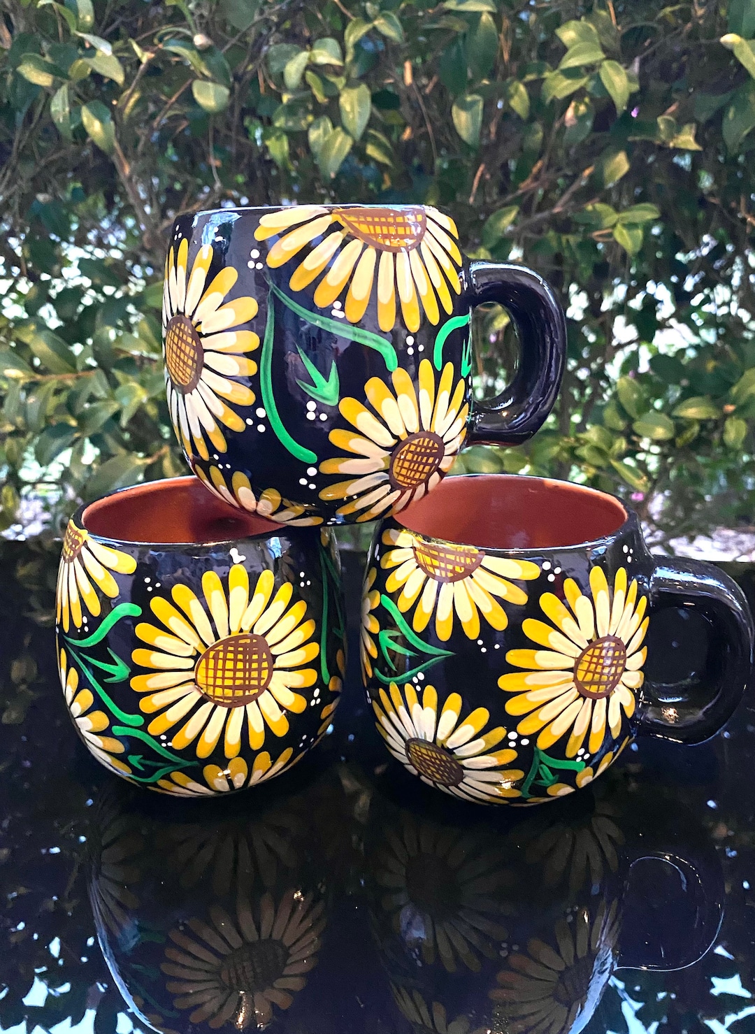 Sunflower Mug, Hand Painted Sunflower Mug, Handmade Ceramic Mug ...