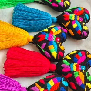 Tenango Tassel, Otomi Tassel, Colorful Tenango Art, Tenango Embroidery ...