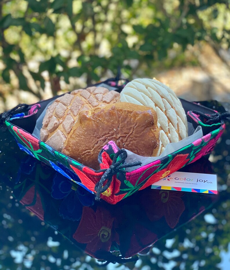 Mexican Bread Basket Embroidered Bread Basket Chips Basket - Etsy