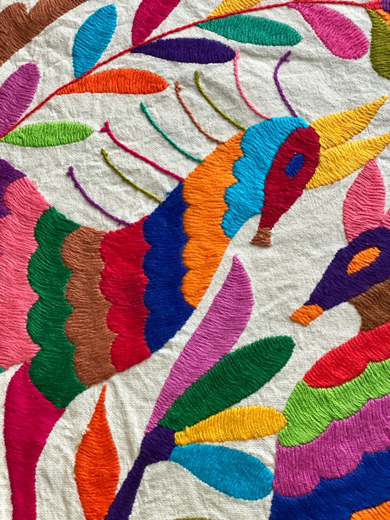 Hand Embroidered Otomi Placemat: Colorful Mexican Art - Etsy