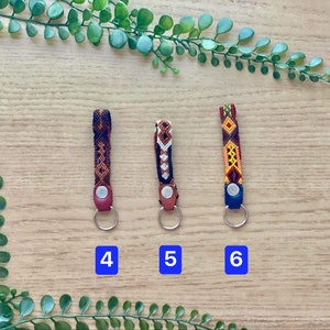 Weaved Keychains, Leather Keychain for Men, Leather Mens Keychain ...