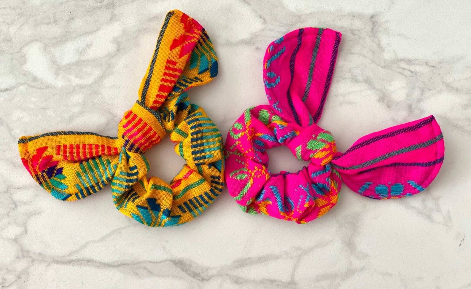 Scrunchies Handmade Bow Cambaya Scrunchies Mexican Hair | Etsy