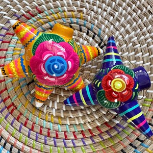 Hand Painted Star Mexican Ornament: Fiesta Decor - Etsy