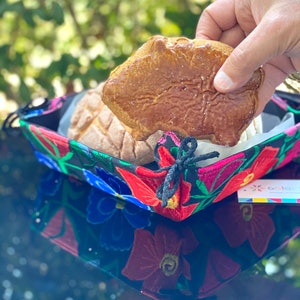 Mexican Bread Basket, Embroidered Bread Basket, Chips Basket, Mexican ...