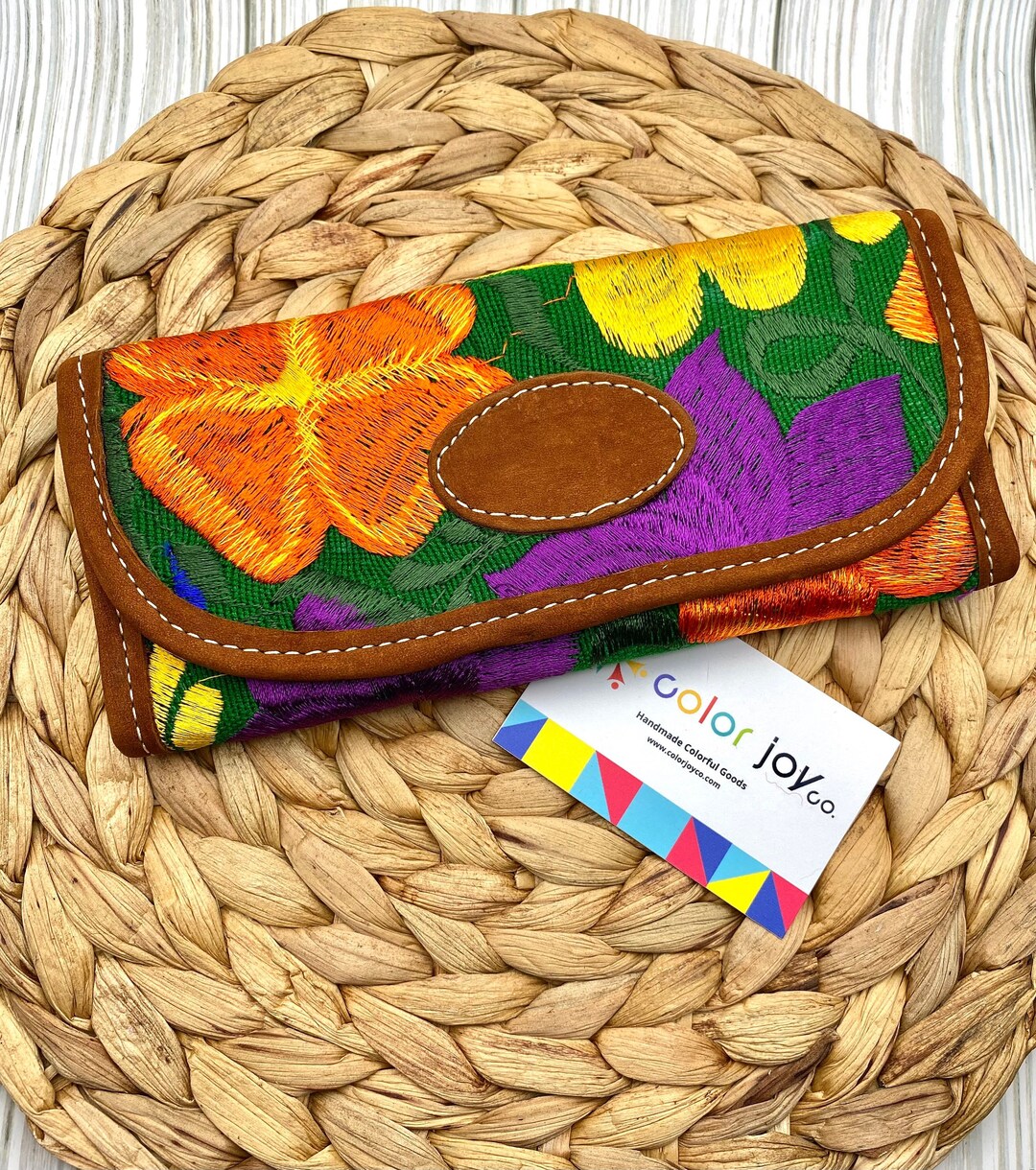 Embroidered Wallet, Floral Embroidery Wallet, Wallet Women, Gift for ...