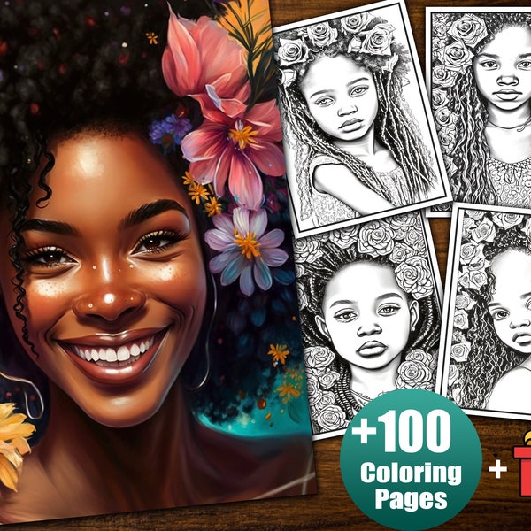 Printable Coloring Pages Black Girl - Etsy