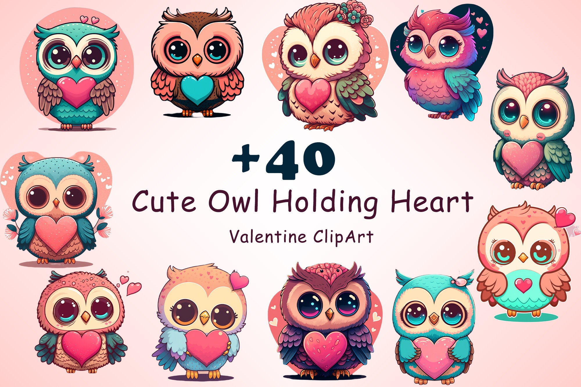 Valentine Owl Clip Art
