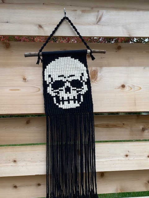 Macrame Wall Hanging, Skull Macrame, - Etsy