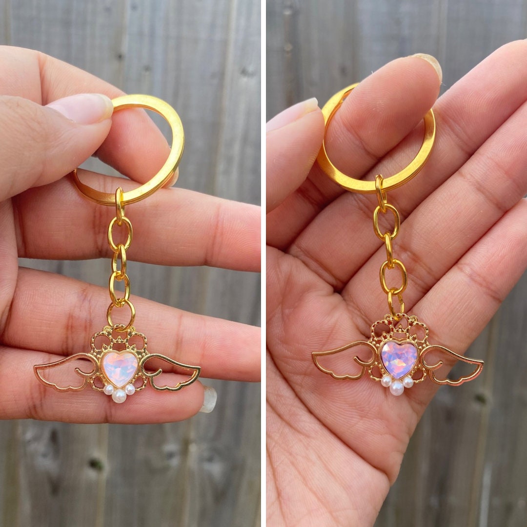 Angel Wings Keyring Sailor Moon Inspired Handmade Keyring Keyring for ...