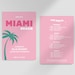Bachelorette Invite Template Miami Beach Editable Coastal Weekend ...