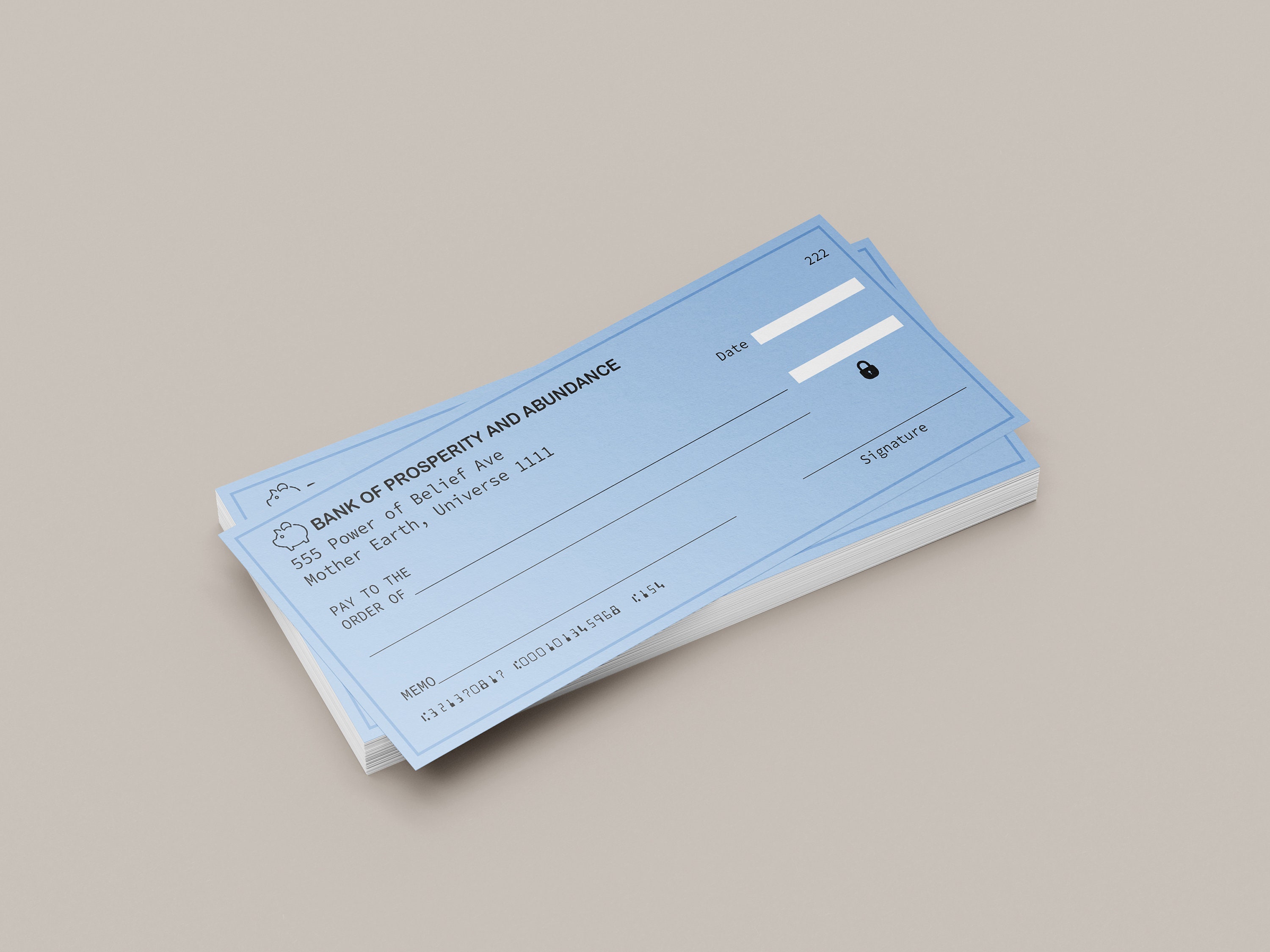 Manifestation Checks - Printable Cheque - Law of Attraction ...