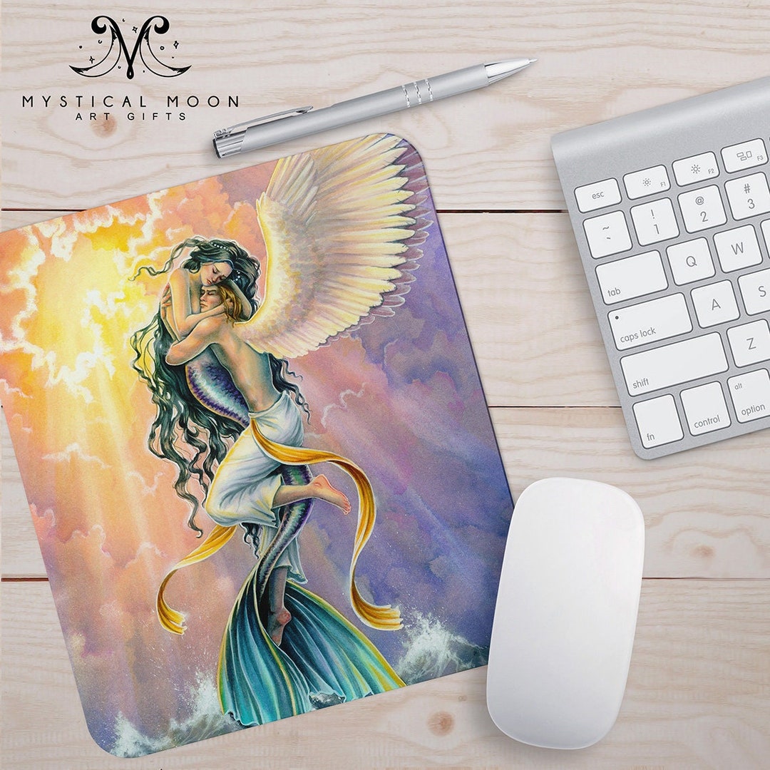 Angel Mousepad / Mermaid Mousepad / Angel Art Mousepad / Selina Fenech ...