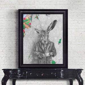 March Hare Art Print / Alice in Wonderland Artwork / Deanna Davoli ...