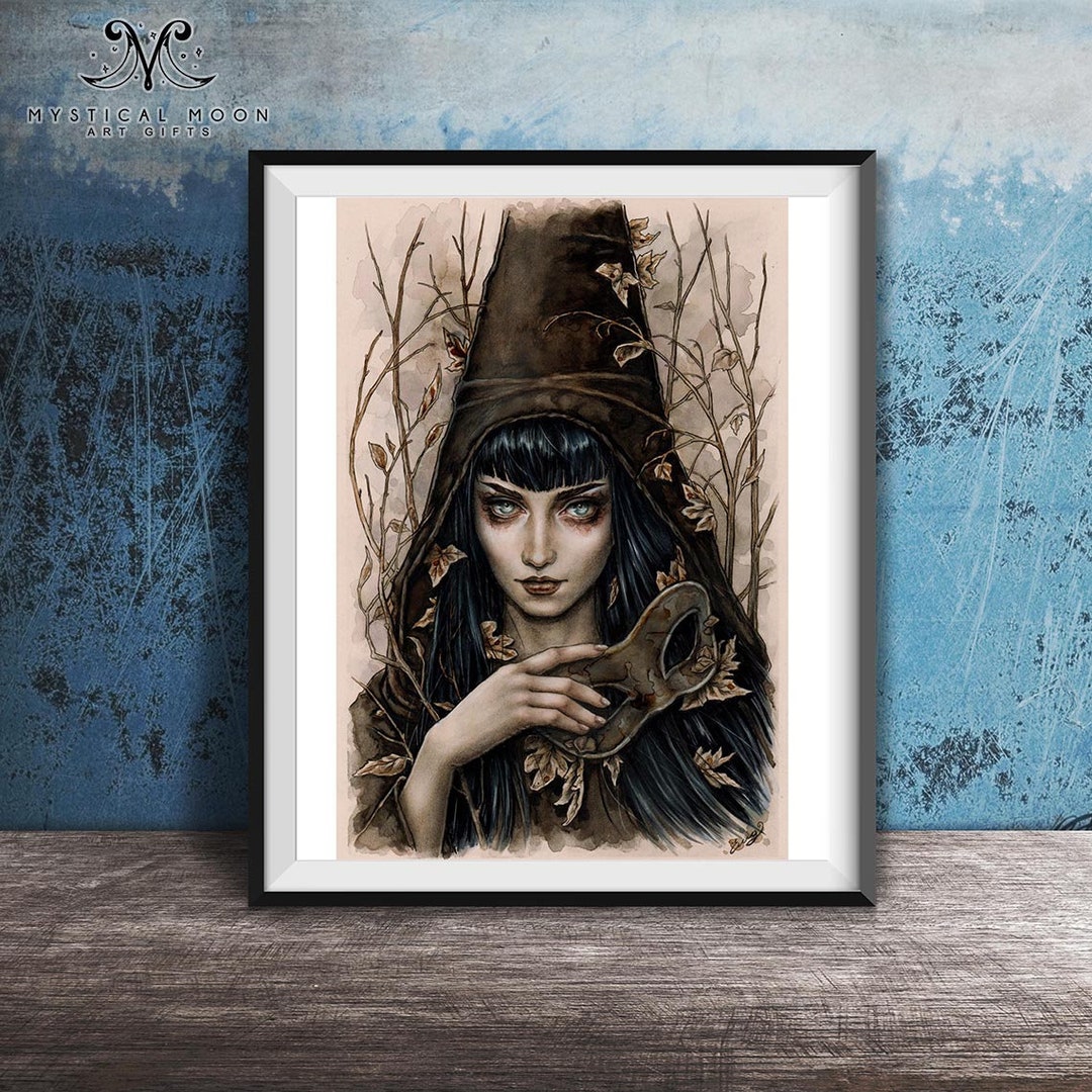 Autumn Witch Art Print / Dark Fantasy Art / Enys Guerrero / Gothic ...
