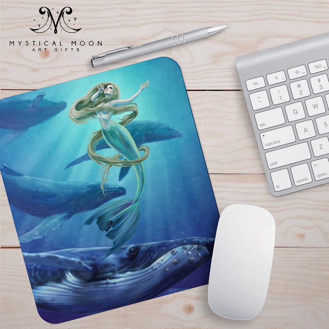 Mermaid Mousepad / Humpback Whale Mouse Pad / Fantasy Art / Selina ...