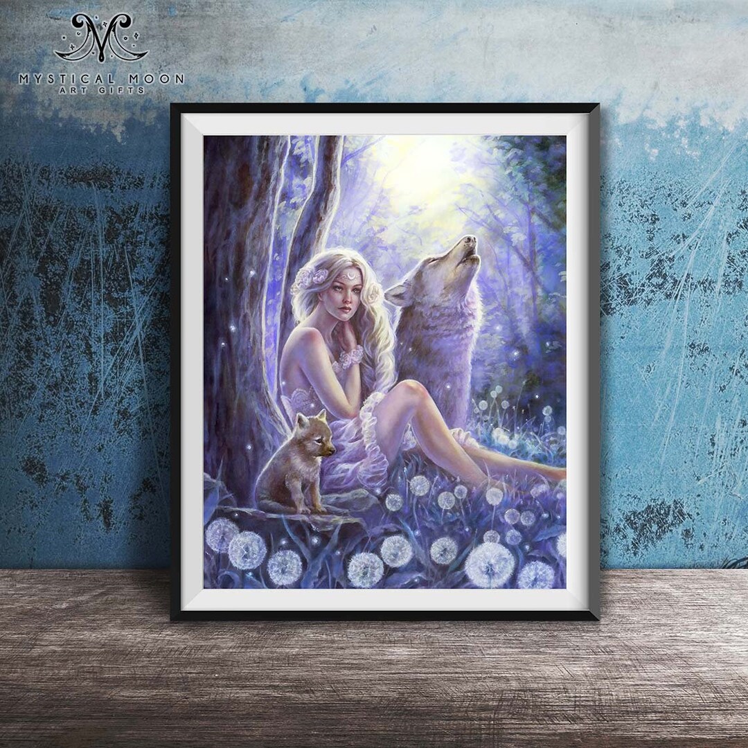 Baby Wolf Art Print / Fantasy Artwork / Selina Fenech / Hippie Wall ...