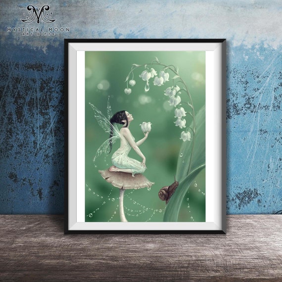 Flower Fairy Art Print / Fantasy Artwork / Rachel Anderson / | Etsy