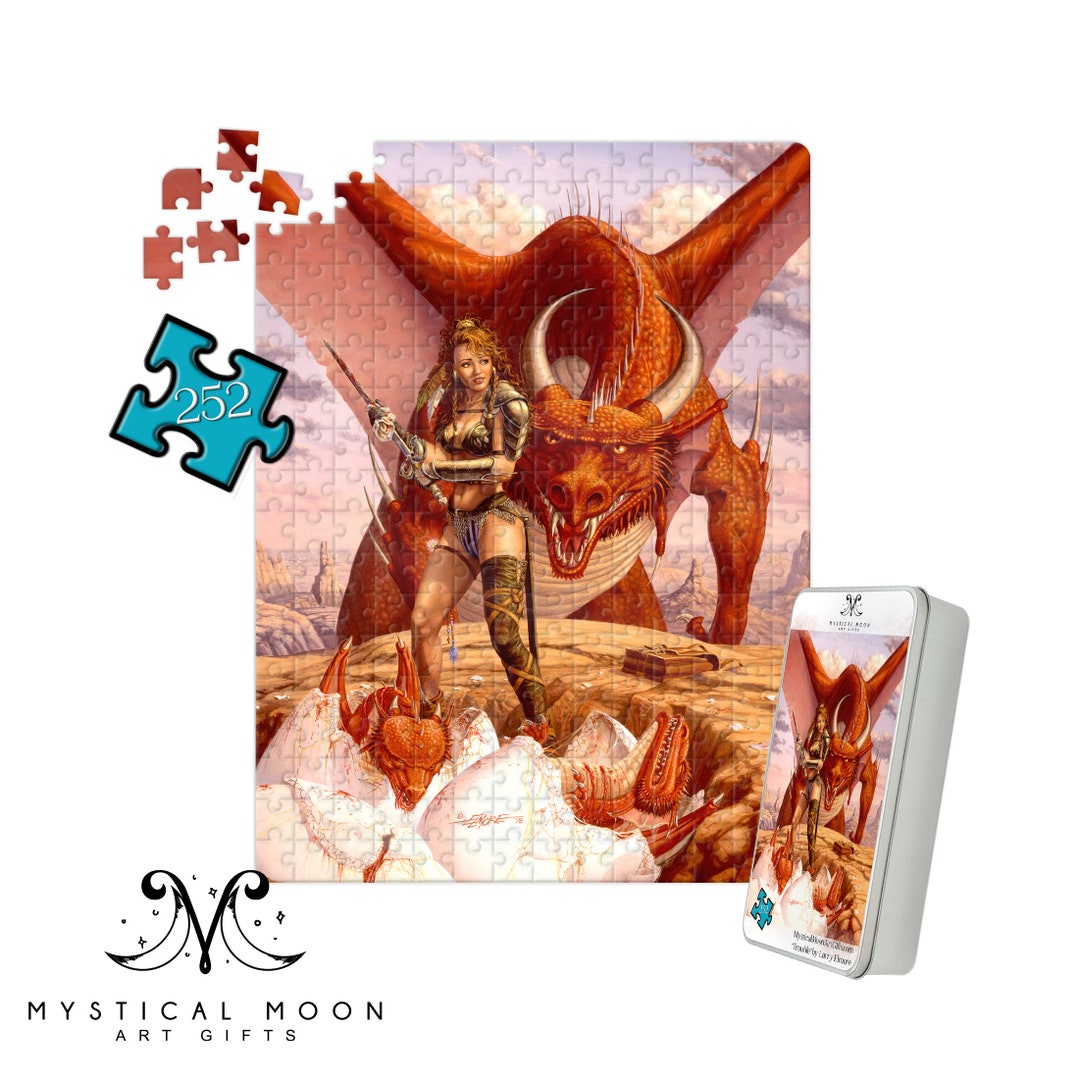 Red Dragon Puzzle / 252 Piece Jigsaw Puzzle / Baby Dragon / Larry ...