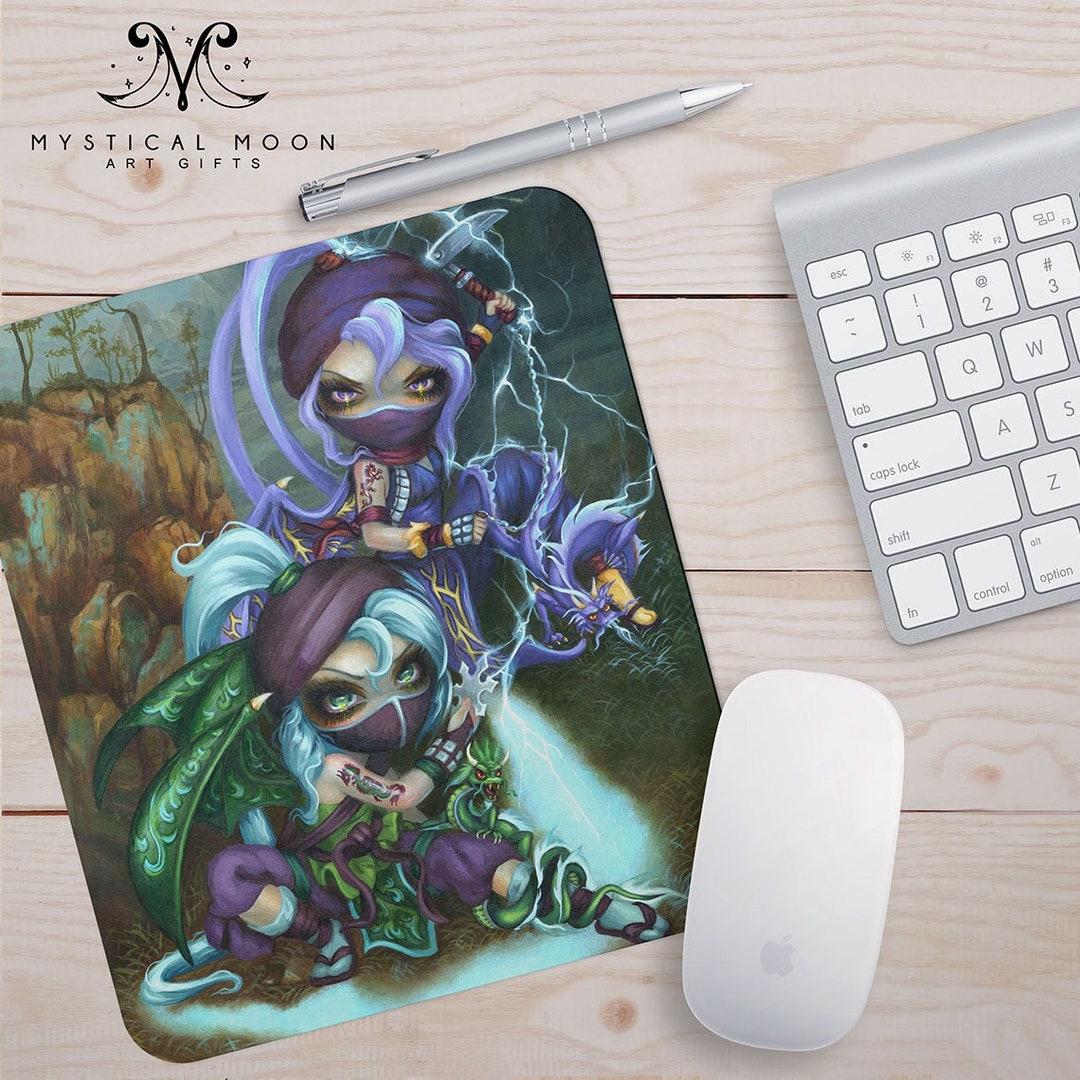 Pair of Ninjas Mousepad / Big Eye Fantasy Art / Jasmine Becket-griffith ...