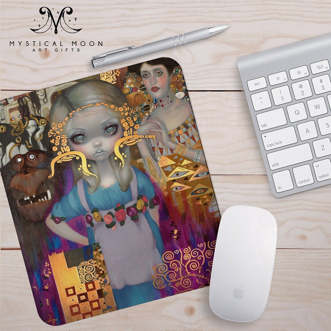Alice in Wonderland Art Nouveau Mousepad / Big Eye Fantasy Art ...