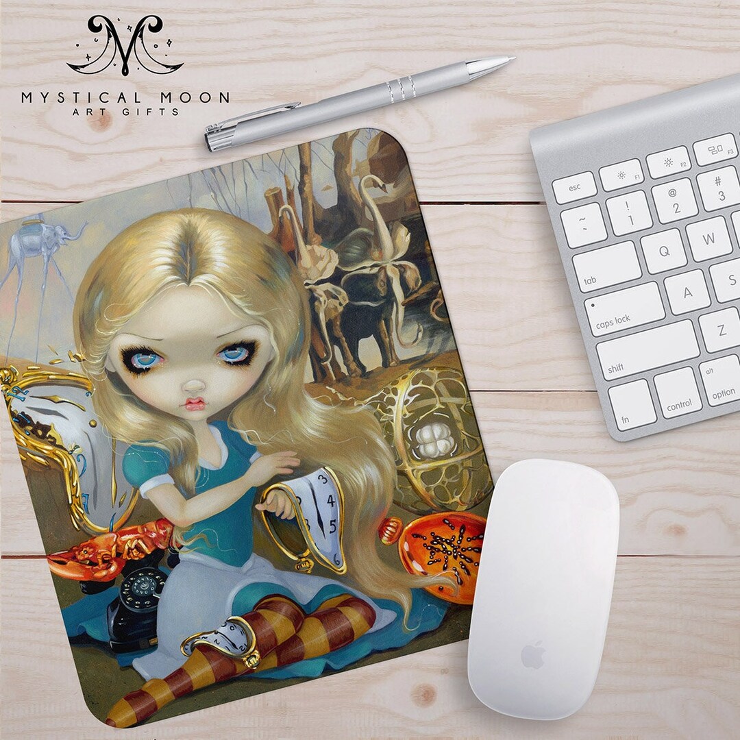 Alice in Wonderland Mousepad / Big Eye Fantasy Art / Jasmine Becket ...