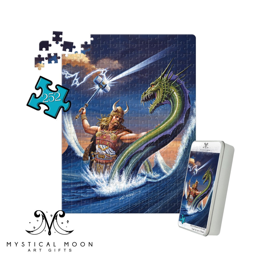 Thor Puzzle / 252 Piece Jigsaw Puzzle / Norse Viking God of Thunder ...