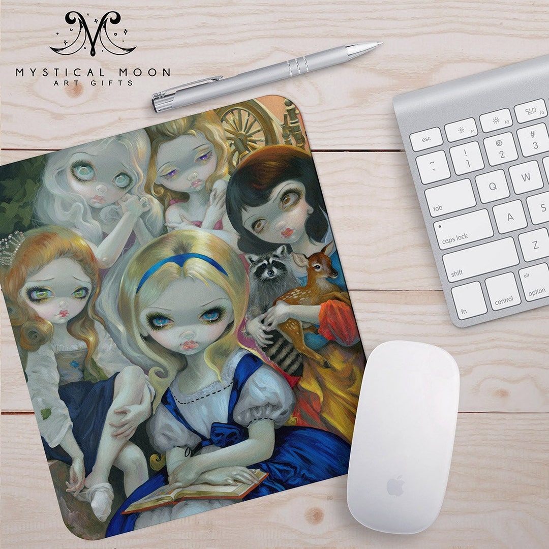 Alice and Bouguereau Princesses Mousepad / Big Eye Fantasy Art ...