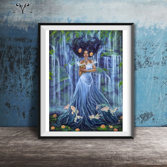 Water Goddess Art Print / Fantasy Artwork / Selina Fenech / | Etsy